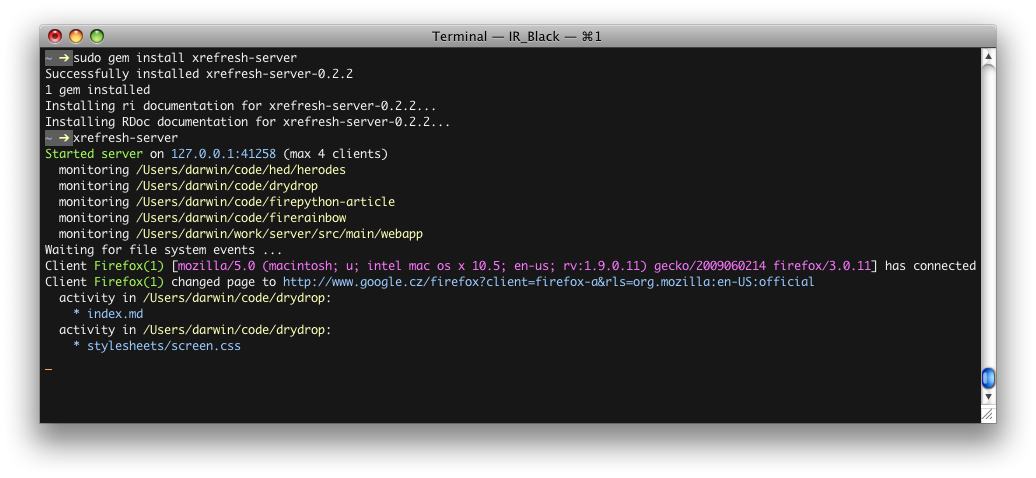 GitHub - darwin/xrefresh-server: OSX filesystem monitor for XRefresh